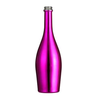 China Botella de 750 ml de champán de color personalizado Mini verde claro Botellas de vidrio de vino vacías pequeñas en venta
