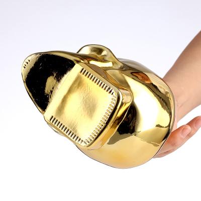 Cina Tappo di gomma Scheletro forma bottiglie di vetro Elettroplacca d'oro Vino di lusso Logo personalizzato in vendita