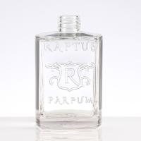 China Pattern Customized Logo Clear Glass 700ml Square Bottle for Wine and Beer Empty in Carving Patterns for sale