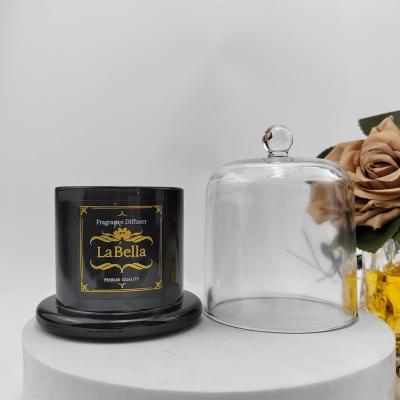Cina Supporto personalizzazione candela profumata 300ml tazza di vetro vuota con materiale di corpo di vetro in vendita