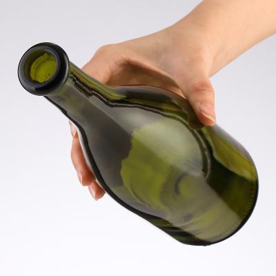 Cina Soddisfazione del cliente 500 ml/750 ml Bottiglia di vino vuoto ambra con coperchio in vendita