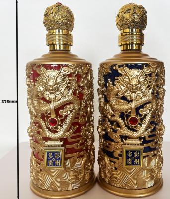 Cina Fornito liberamente copertura della bottiglia di vetro per le bottiglie di liquore set di bottiglie drago e fenice in vendita