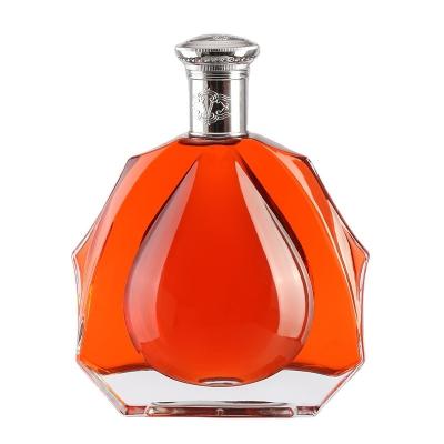 Cina Bottiglia di sughero di vetro trasparente per gin vodka vino liquido succo di birra bevanda liquore stampaggio a caldo in vendita
