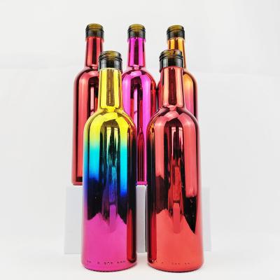 Cina Materiale del colletto Bottiglia di vetro per champagne 200ml 375ml 500ml 750ml Colorevole campione gratuito in vendita
