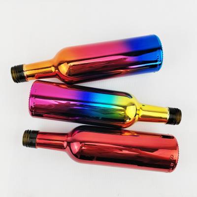 Cina Materiale del colletto Bottiglia di vetro per champagne 200ml 375ml 500ml 750ml Colorevole campione gratuito in vendita