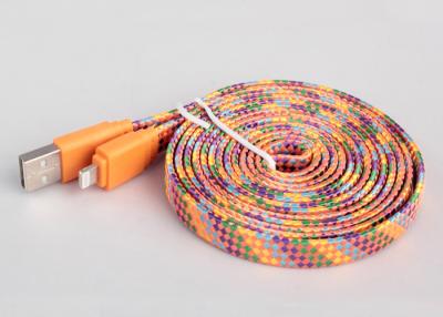 Cina Cavo di carico piano flessibile con l'alto tessuto multicolore di lucentezza, micro USB in vendita