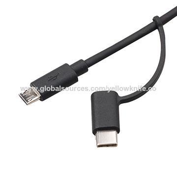 Cina 4 piedi e 2 in 1 micro USB per scrivere Pin a macchina di carico 1A/2A 8 del cavo di C il nero rotondo in vendita
