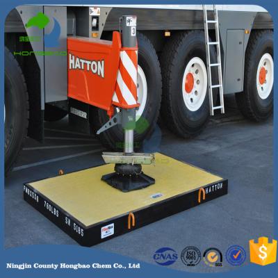 China Honbo Chem Factory Export Heavy Duty Easy Carring UHMWPE Crane Outrigger Pad Stabiliser Plate Jack Mats for sale