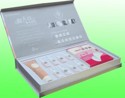 中国 全セットのスキン ケアの包装の板紙箱ペット象眼細工のために包む化粧品箱 販売のため