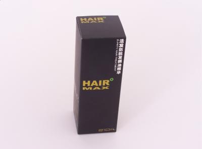 Black Color Paper Box , Cosmetic Box Packaging With Logo Gold Foil Stamping