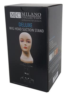 China Black Color Corrugated Paper Material Printed Cardboard Box Packaging for the Head Suction Stand Hair Products for sale