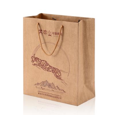 中国 Kraft Paper Material Black Color Custom Design Logo Printing Shopping Bags for the Food Packaging 販売のため