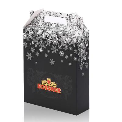 中国 OEM Design Logo Embossing Gold Hot Stamping Black Color Custom Printing Paper Bags for Shopping 販売のため