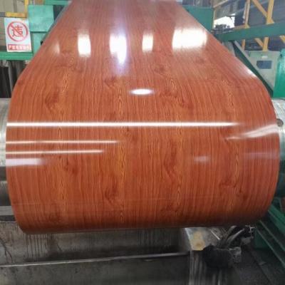 China 0.5x1000 mm Kleur Polyester coating Hout graan geverfde spoel Te koop