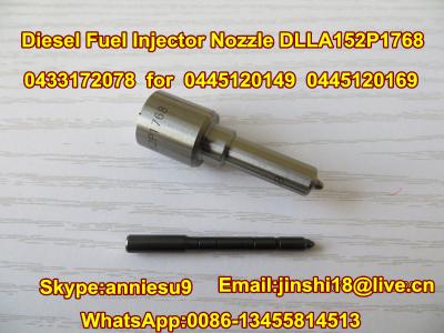 China Boca común DLLA152P1768, 0433172078 del inyector del carril del diesel para 0445120149, 0445120169 en venta