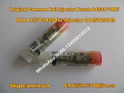 China Original Common Rail Injector Nozzle DLLA157P1425 0433171887 for Injector 0445120049 for sale