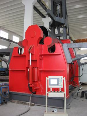 China Hydraulic CNC Four roller Plate rolling machine / Hydraulic bending machine For Plate for sale