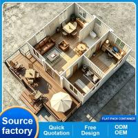 China Factory Direct Export  20&40ft Flat Pack Container House Galvanized Steel Frame Stackable Prefab Dorm Office CE Certified for sale