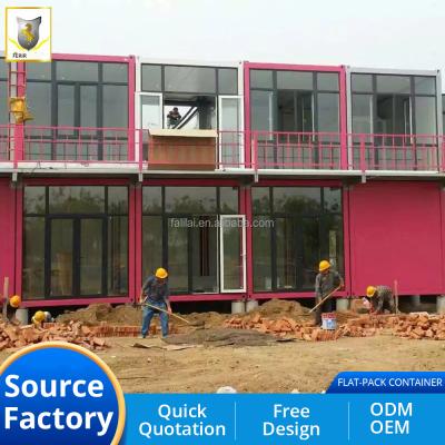 China 20/40ft Luxury Prefabricated Modular Steel Container House Sandwich Panel Breathable Design Modern Style Custom Home Office Gym for sale