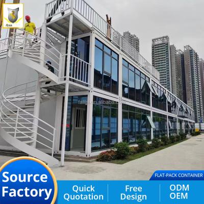 China 20ft Double-Layered Eco-friendly Prefab House Detachable Mobile Home Steel Office Living Room Kitchen Bedroom Hotel Use Modern for sale