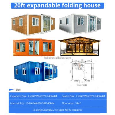 China Cheap Prefabricated 20Ft 30Ft 40Ft Expandable Container House Steel Structure Prefab Sale Foldable Home Casa Contenedor for sale
