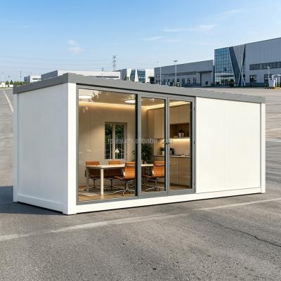 China 20FT Container Cafe Shop Flat Pack Office Prefab Tiny Homes Modular Meeting Room Hotel Custom Modern Villa for sale