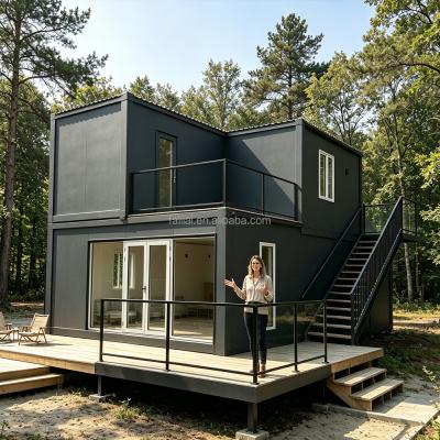 China 20&40ft Prefab Curtain Wall Fast Assemble Modern Eco-friendly Container House Modular Office Hotel/Office Building Fire for sale