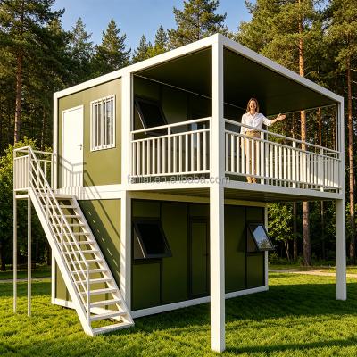 China 20/40ft Heavy Load Modern Flat Pack Container Modular House Steel Sandwich Panel Custom Doors Windows Sanitary Office Building for sale