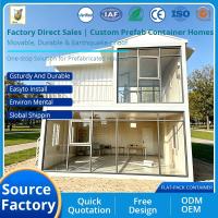 China 20&40ft Source Factory Quick Assembly Flat Pack Container Villa Stackable Building Multi-Color Optional Glamping Resort Cabin for sale