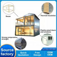 China 20&40ft Source Factory Quick Assembly Flat Pack Container Villa Stackable Building Multi-Color Optional Glamping Resort Cabin for sale