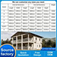 China 20&40ft Source Factory Quick Assembly Flat Pack Container Villa Stackable Building Multi-Color Optional Glamping Resort Cabin for sale
