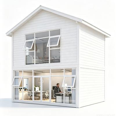 China Source Factory Custom Size Two Story Insulated Flat Pack Container Home Aluminum Frame Large Glass Window for Accommodation for sale
