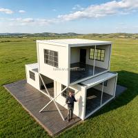 China Stackable Double Storey Luxury Modular Mobile Cabin Flat Pack Detachable Container Home Prefab Tiny House Office Workshop Hotel for sale