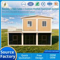 China Stackable Double Storey Luxury Modular Mobile Cabin Flat Pack Detachable Container Home Prefab Tiny House Office Workshop Hotel for sale