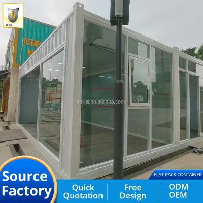 China Customized 20ft Fast Assembly Container House Modular Prefab Tiny Home Detachable Container for Office Building and Shop Use for sale