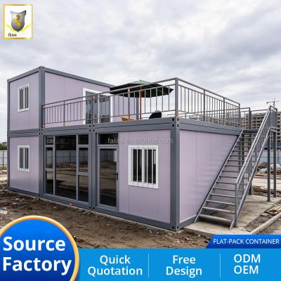 China Rapid Assembly 20ft Modular Container Home Fast Install Prefab Office Portable Tiny Homes Dormitory Temporary Construction Camp for sale