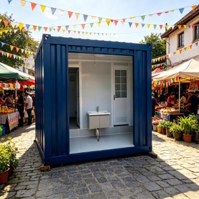 China Factory Prefab Portable Toilet Cabin Tiny Home Restroom Camping Shower Seat Squat Toilet Mobile Bathroom for sale