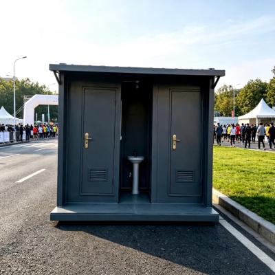 China Modern Factory Custom Portable Outdoor Toilets for Sale Prefab Mobile Public Bathroom Park Mobile WC for Outdoor for sale