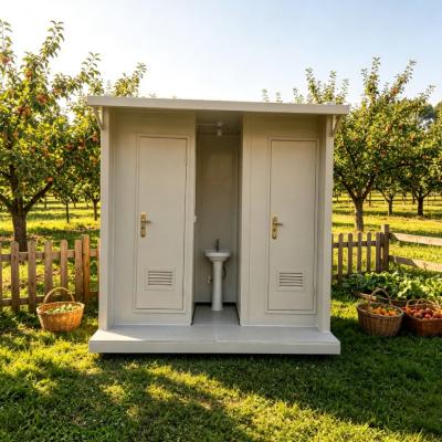 China Luxury Mobile Bathroom Restroom Trailer Event Wedding Site Rental Commercial Use Portable Toilet Easy Install for Construction for sale
