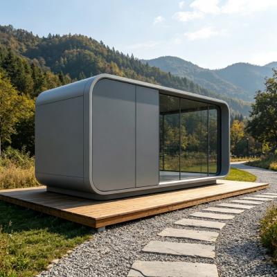 China Best Selling  20 Feet Apple Cabin Portable Homes Prefab Tiny House Prefabricated Mobile Container House Low Transportation Cost for sale