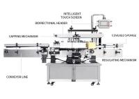 China Flat Bottle Double Side Sticker Labeling Machine PLC 50Hz for sale
