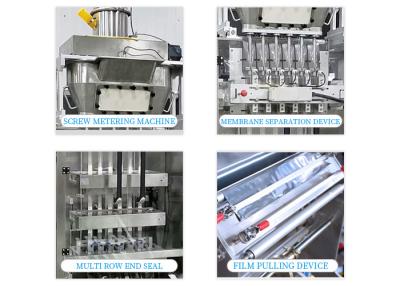 China PAPIERpet mehrspuriger Stock-vertikale Verpackungsmaschine SS304 6500W 380V zu verkaufen