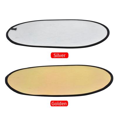 Cina Riflettore leggero pieghevole ovale dorato portatile per lo studio 120x90cm di fotografia in vendita
