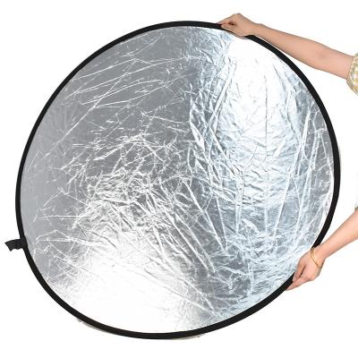 Cina riflettore piegante d'argento 2 dello studio della foto di 110cm in 1 per fucilazione dell'interno all'aperto in vendita