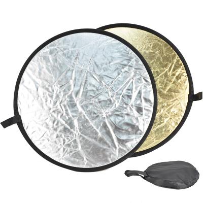 Cina riflettore d'argento dello studio della foto di piegatura dell'oro di 60cm per fucilazione dell'interno all'aperto in vendita