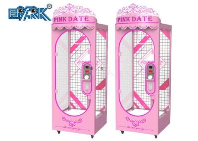 China Plastic Coin Operated Vending Machine Pink Date Cut Prize Kids Game Machine for sale