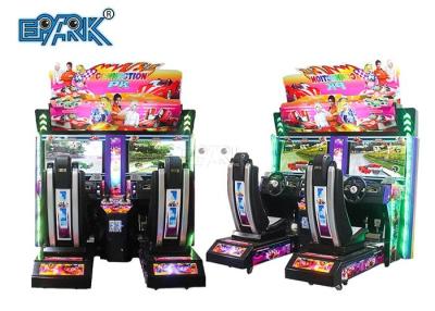 Cina I doppi giocatori superano la corsa della macchina di videogioco di guida del simulatore con i sedili rossi in vendita
