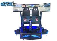 China Three Axis Three Screen 9D VR Simulator VR Racing Car Double Seats Arcade Games for sale