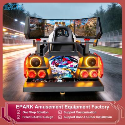China Three Screen Six-Axis Drift Racing Car – Immersive Arcade Racing Experience for sale