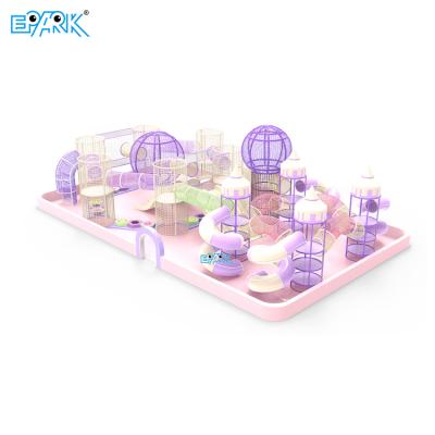 China Pastel-Themed Rope Net Maze Indoor Playground for Kids for sale